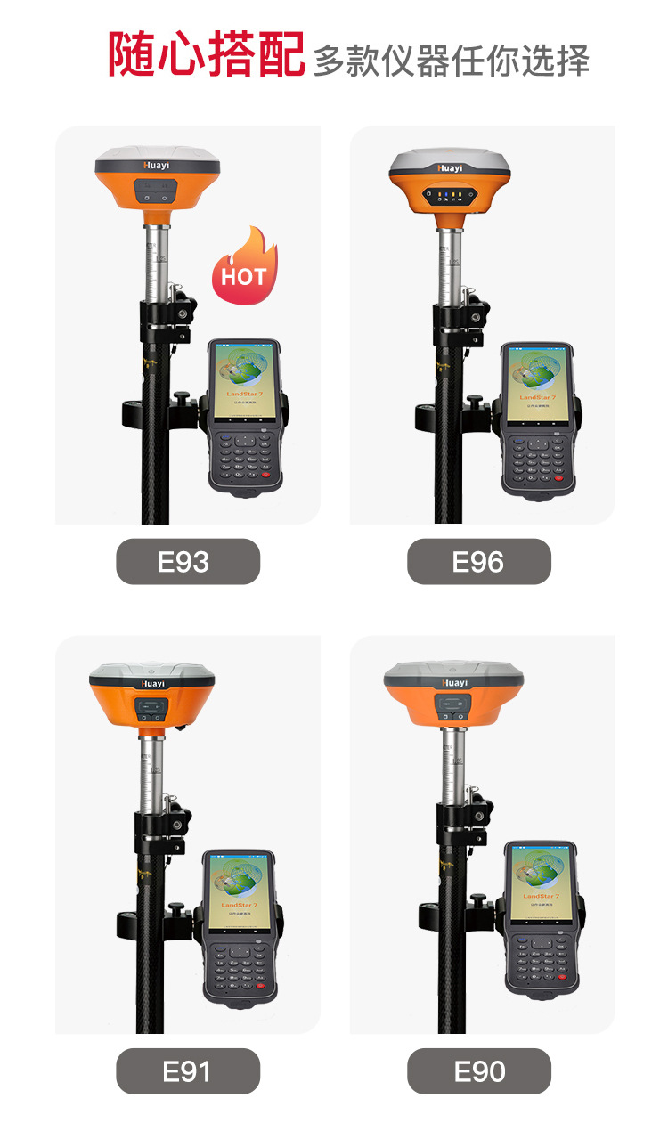 华测rtk测量仪 gps高精度工程测绘定位测坐标华易系列E90/E91/E93-阿里巴巴