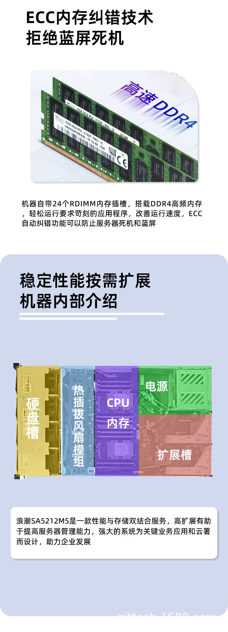 浪潮inspur英信服务器SA5212M5机架式2U存储式主机国产信创准系统-阿里巴巴