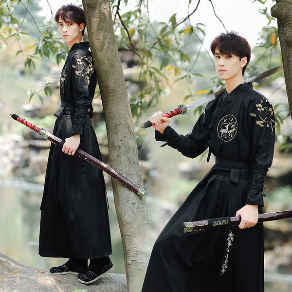 Ancient Chinese traditional Folk costumes hanfu male Wuxia style ...