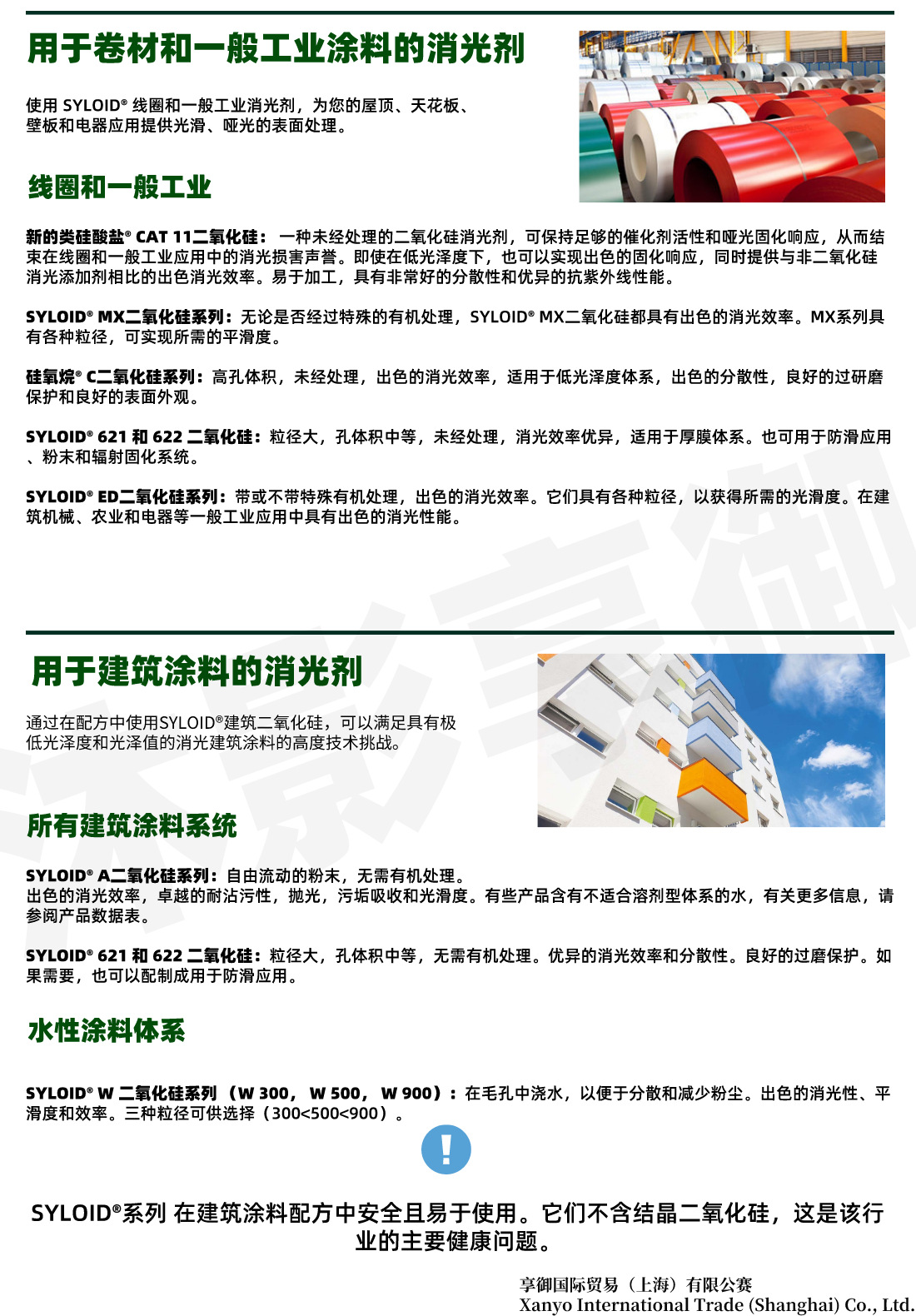 GRACE 格雷斯 SYLOID系列 优质消光粉 产品 目录 上海沐影-阿里巴巴