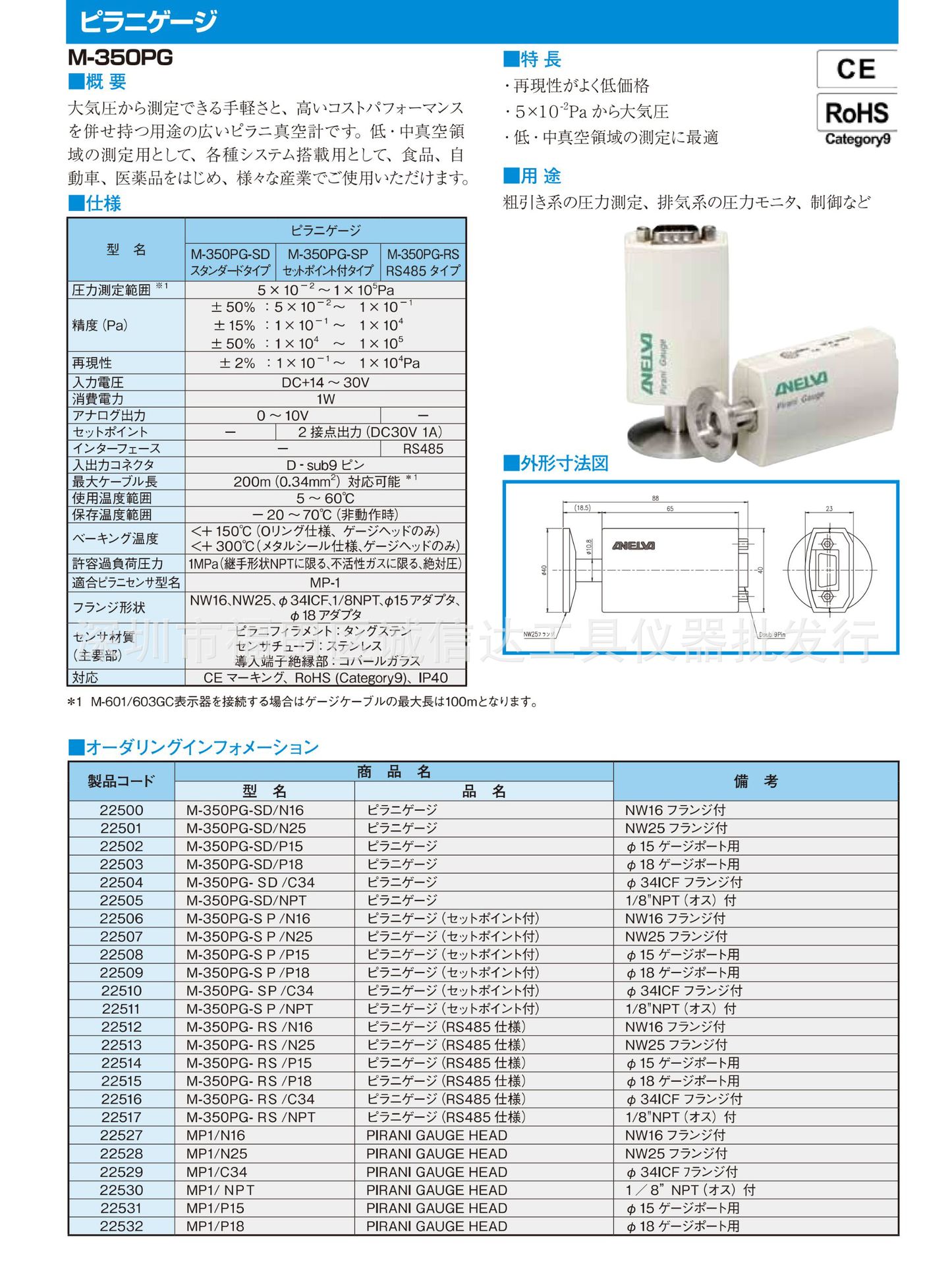 日本原装进口CANON-ANELVA佳能 M-350PG-SP系列真空计正品-阿里巴巴
