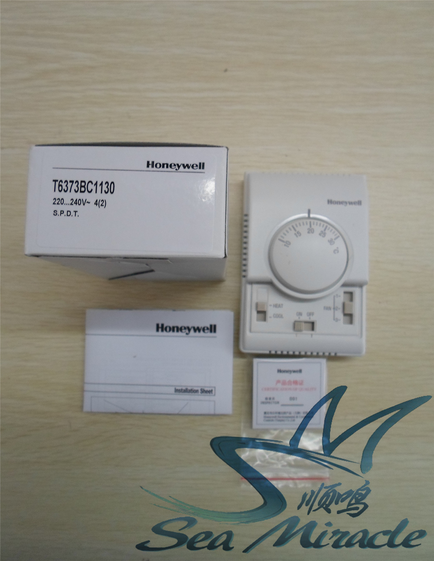 霍尼韦尔 T6373BC1130 机械式风机盘管温控器开关温度控制器-阿里巴巴