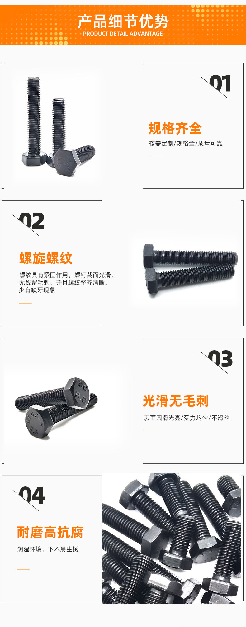 高强度外六角螺栓碳钢GB5782 5783外六角螺丝发黑螺栓M16-22-阿里巴巴