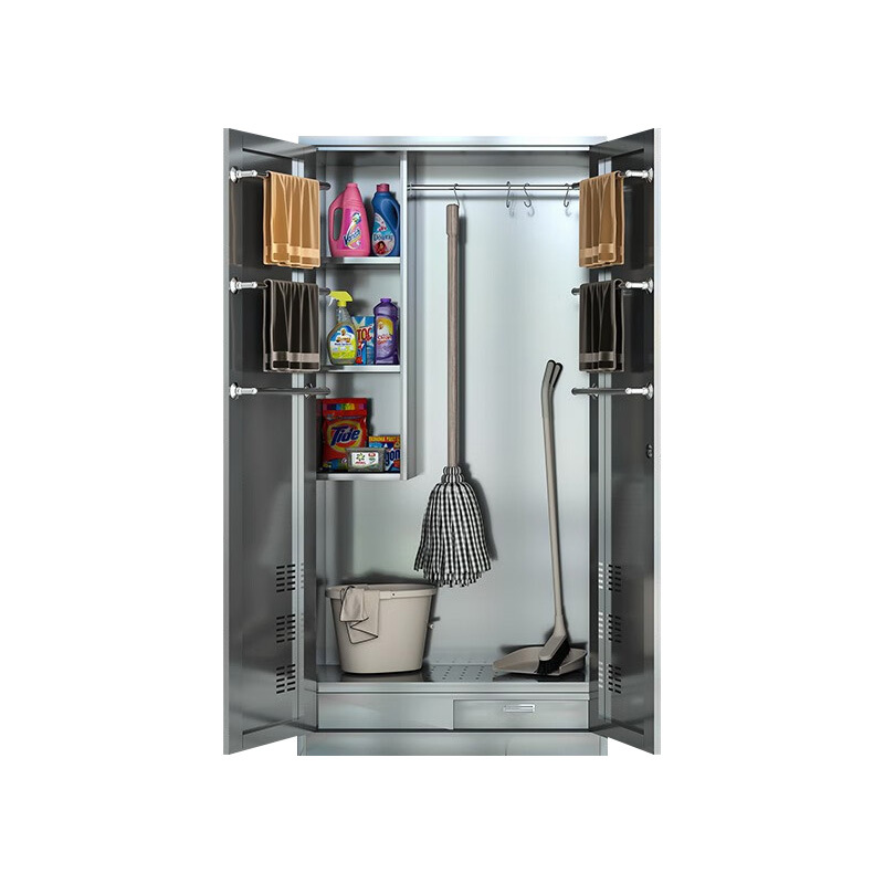 Stainless steel cleaning cabinet household hole board outdoor mop ...