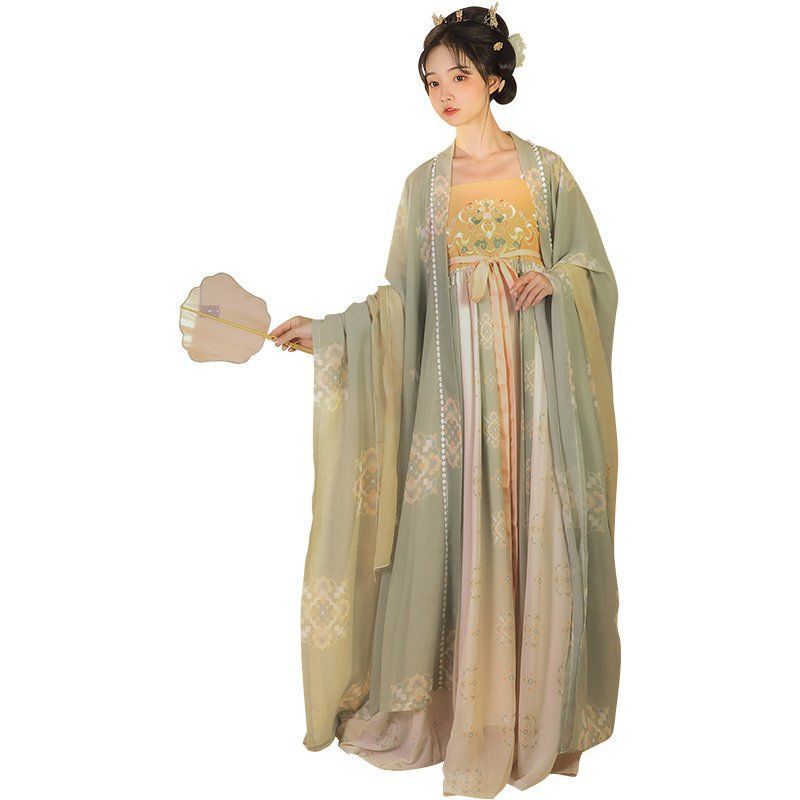 Adult hanfu female 2022 new art myrobalan skirt is a type of big sleeve ...