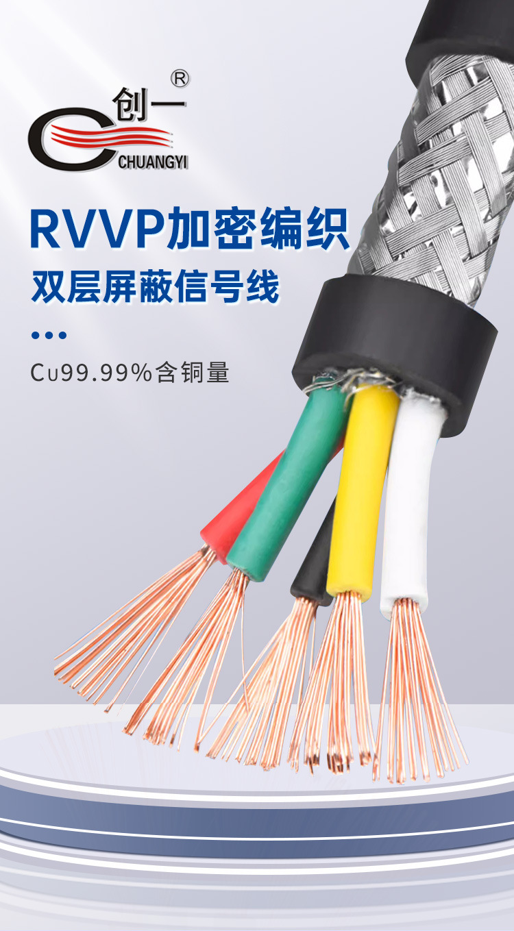 RVVP屏蔽线2 3 4 5多芯0.3/0.5/0.75/1.5 平方音频信号控制电缆线-阿里巴巴