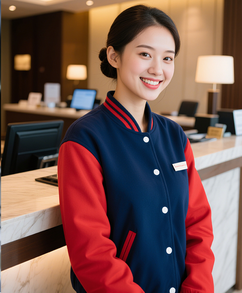 酒店保洁员工作服长袖秋冬家政客房物业医院清洁阿姨加厚工装外套-阿里巴巴