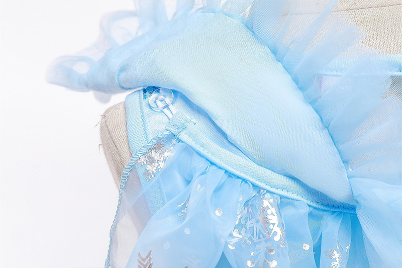 跨境外贸冰雪皇后礼服蓬蓬纱连衣裙带披风冰雪奇缘爱莎公主连衣裙-阿里巴巴