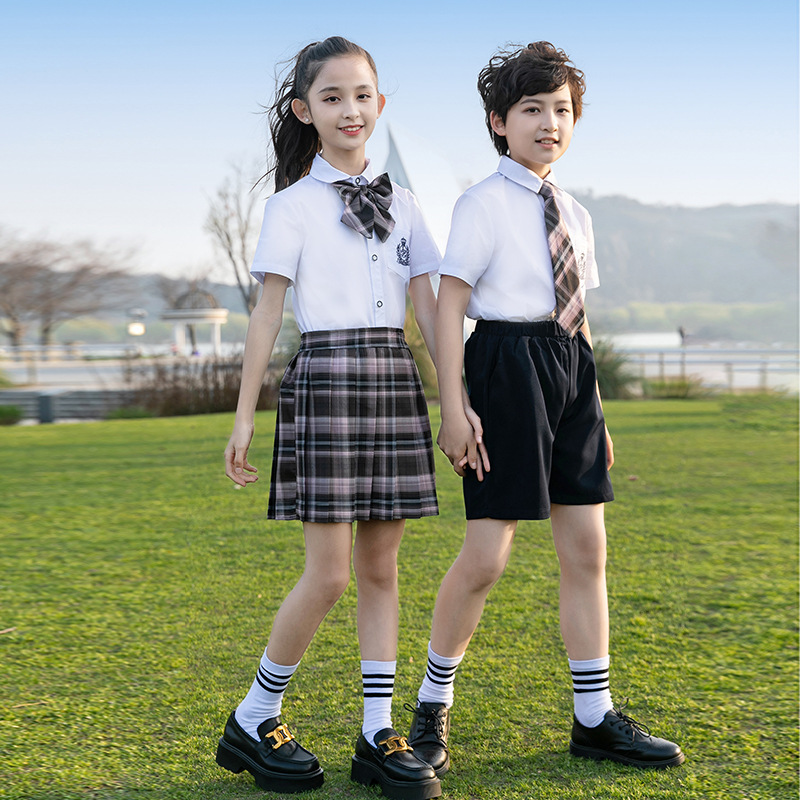 Embroidered shirts kindergarten suits summer institute of primary and ...