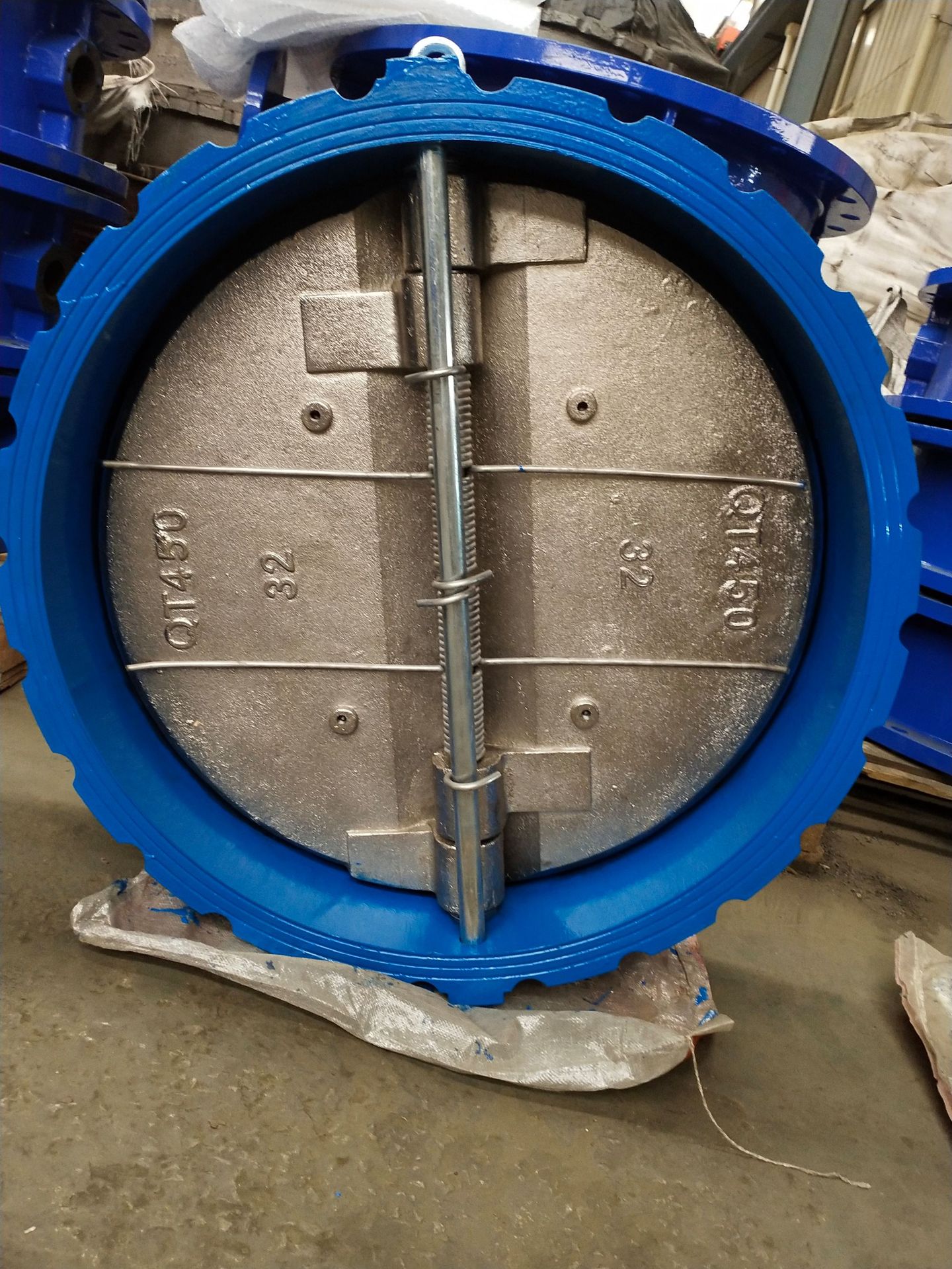 H77X-16Q 铸铁双瓣对夹蝶形止回阀逆止阀单向阀-阿里巴巴