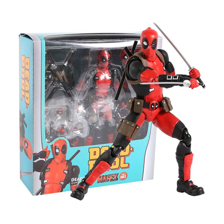 X-Men MAF082 Deadpool Deadpool Small Sat Joint Movable Hand Toy Model ...