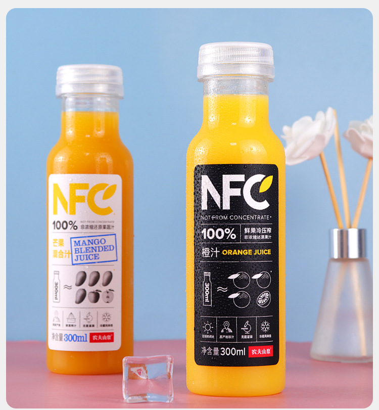 NFC农夫山泉果蔬汁300ml*24瓶整箱 芒果橙汁混合非浓缩还原果汁-阿里巴巴