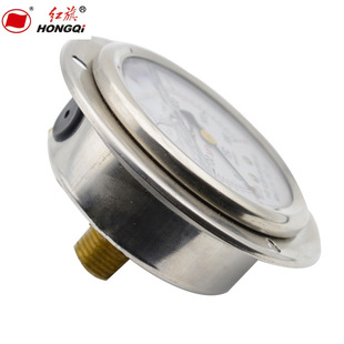 红旗抗震带前边轴向压力表YTN-60ZT耐震不锈钢真空表2.5级0~60MPA-阿里巴巴