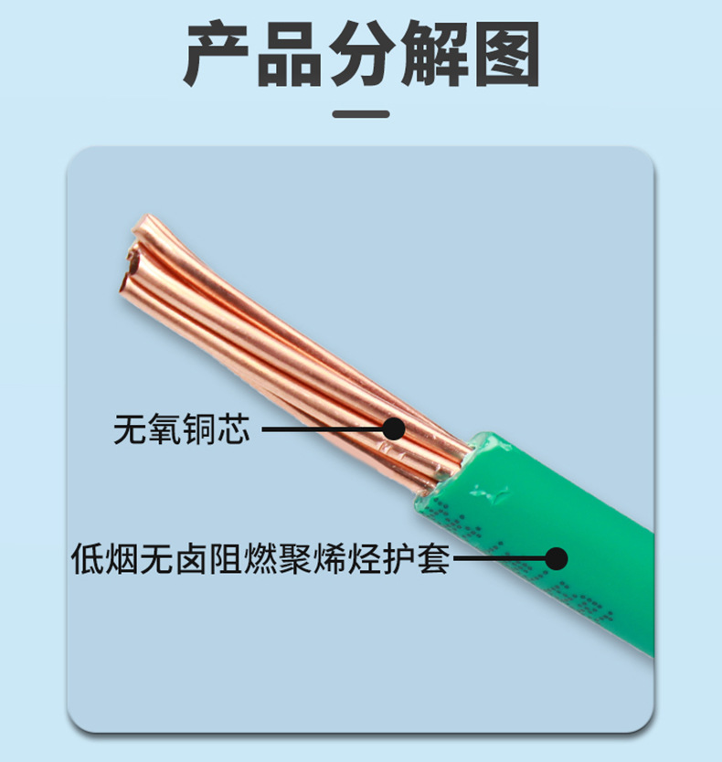 家用电线单芯铜芯线WDZ-BYJ低烟无卤纯铜防火硬线B1 B2 A级阻燃-阿里巴巴