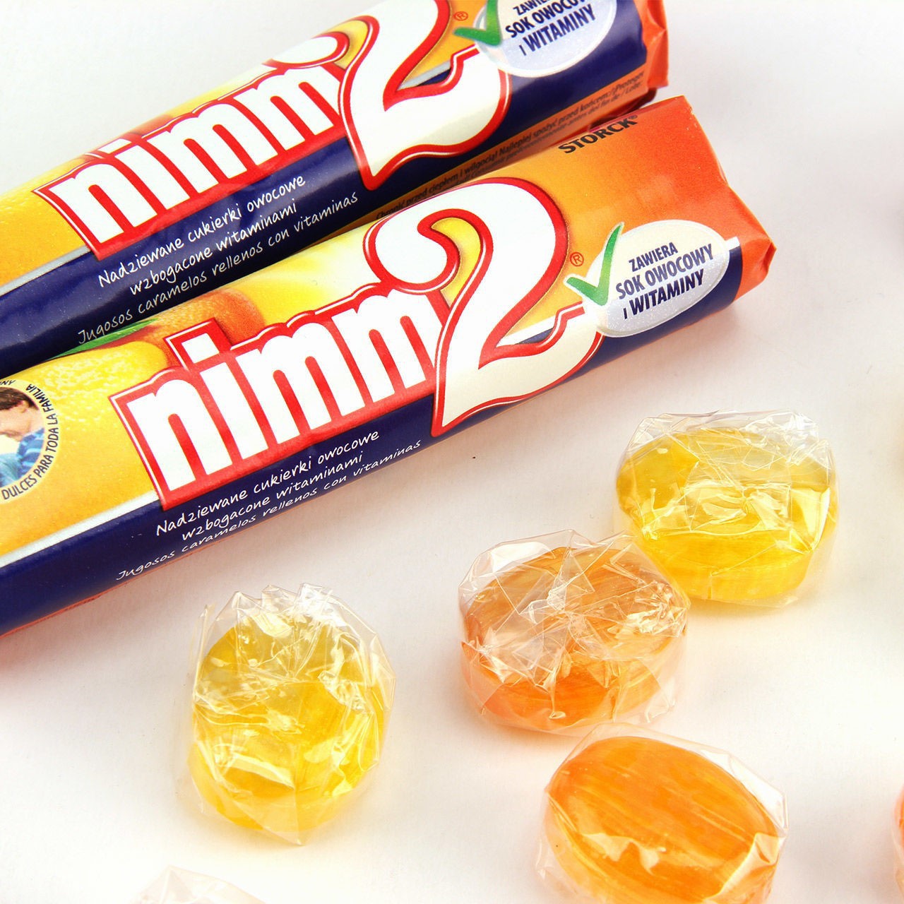 批发德国nimm2二宝夹心水果汁硬糖香橙柠檬维C糖条装儿童网红零食-阿里巴巴
