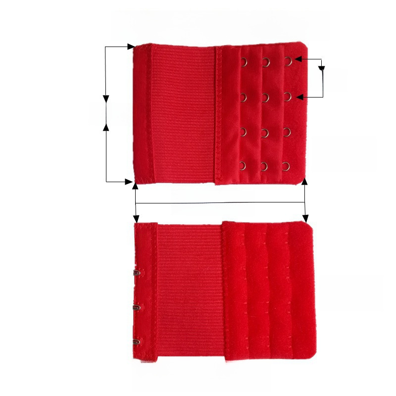 Three-row four-button elastic elastic stainless steel Bra extension ...