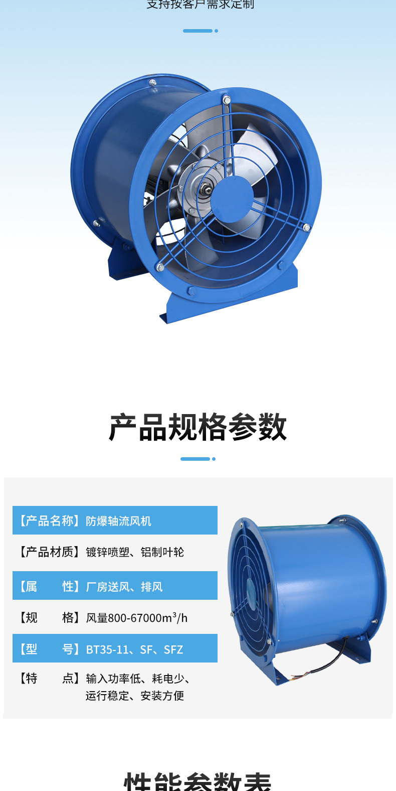 低噪声轴流风机 BT35-11防爆轴流风机 轴流式通风机 防爆轴流风机-阿里巴巴