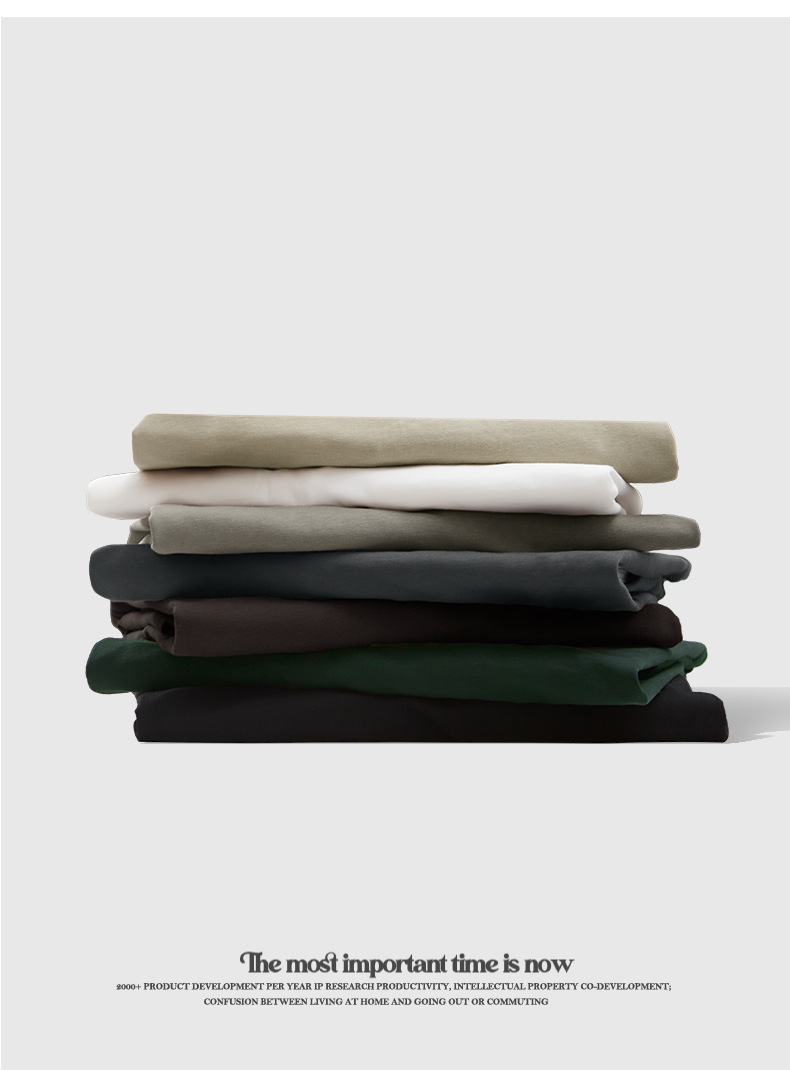 捷展男装|265G宽松短袖2025夏季精梳棉大地色FOG潮牌T恤2.0优化版-阿里巴巴