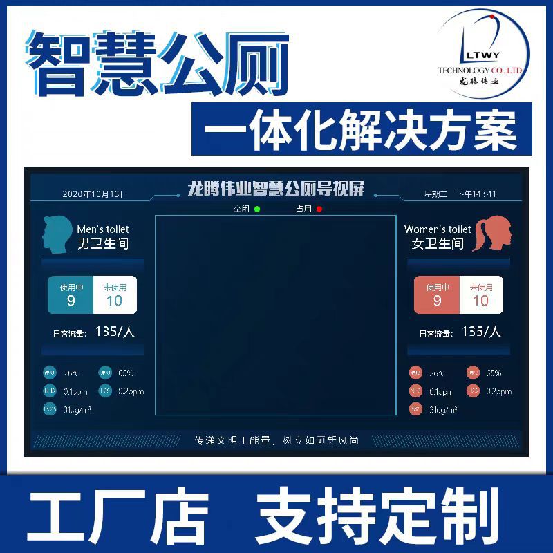 Smart Public Restroom Bluetooth Wireless Solution Navigation Screen ...