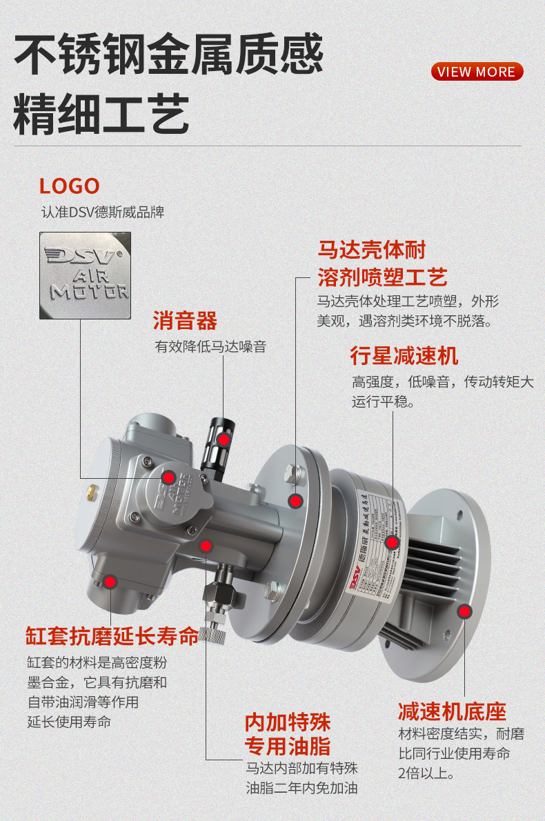 德斯威活塞式气动马达DAM4配行星减速机立式安装高扭距质保三年-阿里巴巴