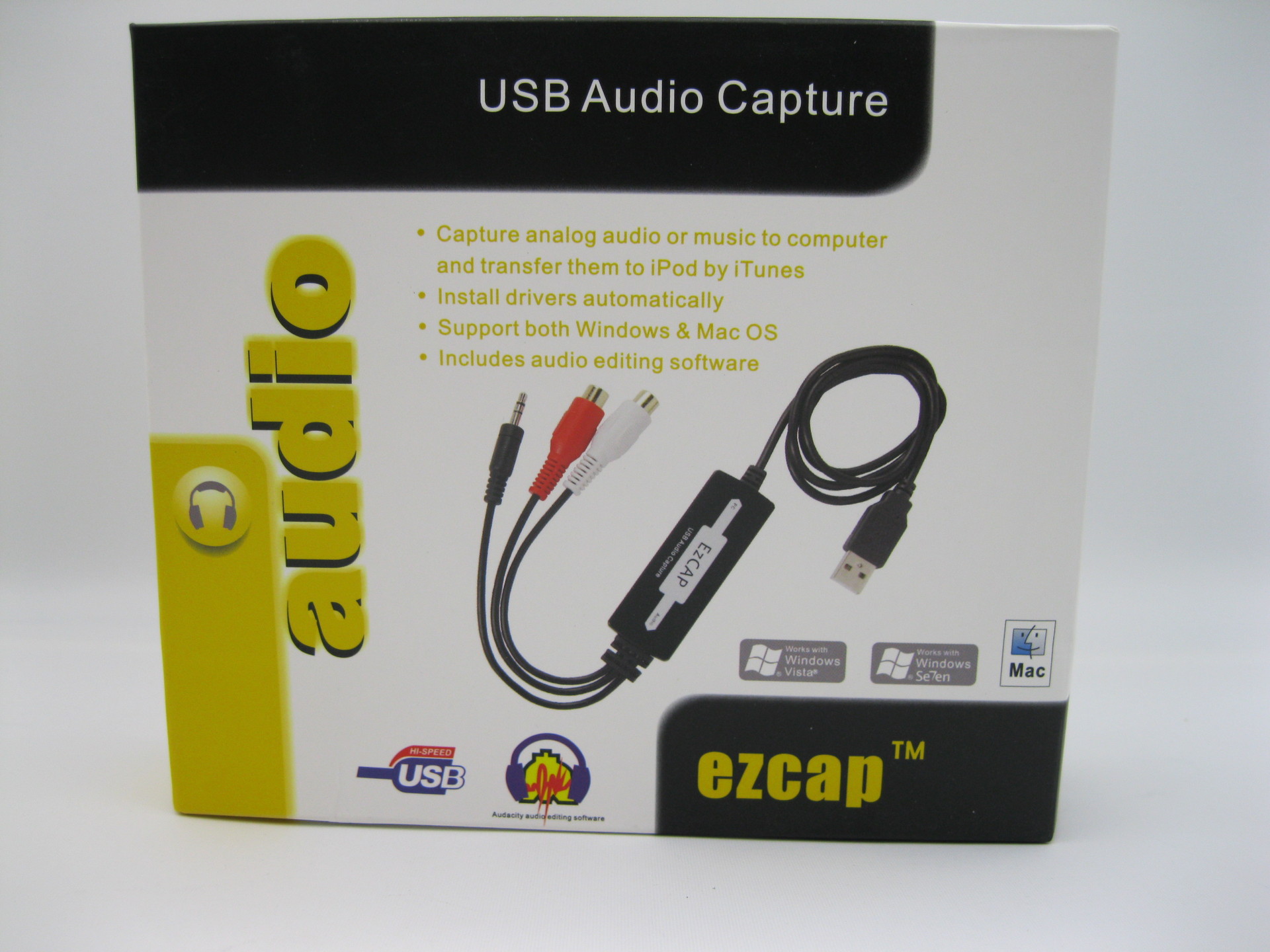 音频采集卡USB音频采集3.5mm采集左右声道采集USB Audio Capture-阿里巴巴