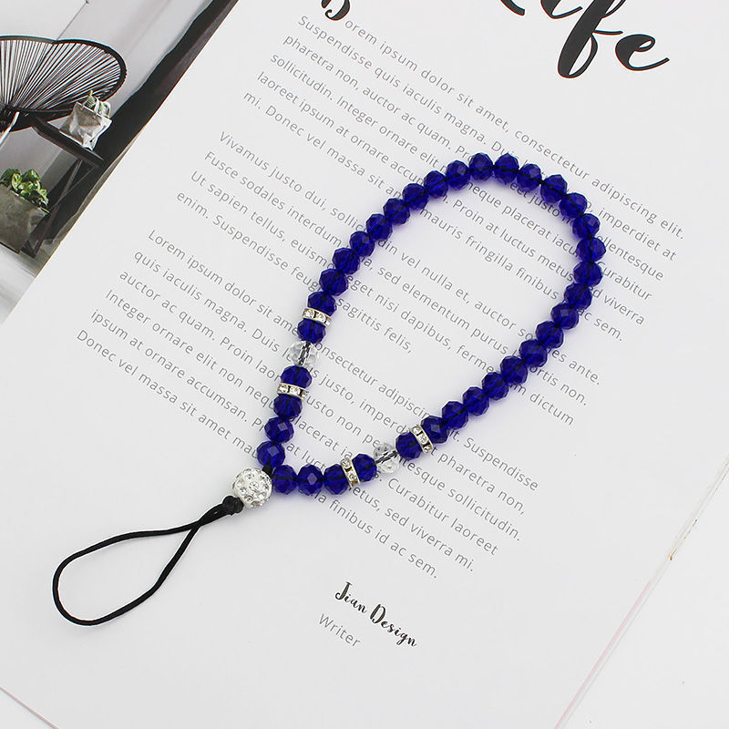 亚马逊爆款 水晶手机挂绳创意手机链手机挂绳挂脖手机绳珠子挂件-阿里巴巴