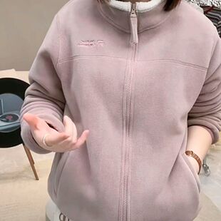 显白减龄气质保暖外套秋冬新品加绒加厚立领防风小棉袄女士-阿里巴巴