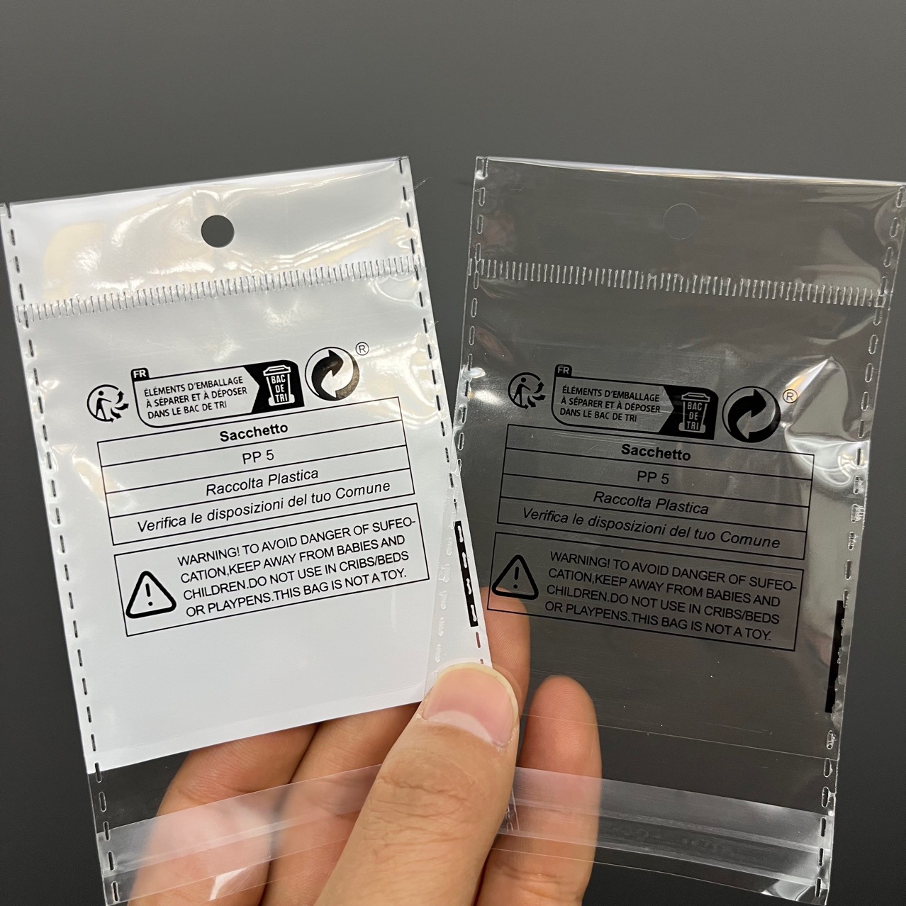 两百张一捆新temu法国triman环保标和pp5防窒息标签opp塑料包装袋-阿里巴巴