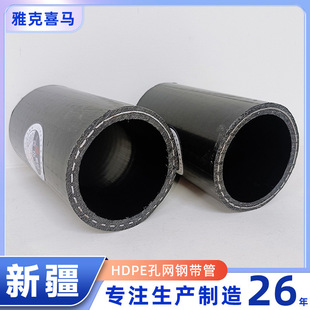 新疆地暖Dn75孔网钢带塑料复合管 pe孔网钢带管生产厂家-阿里巴巴
