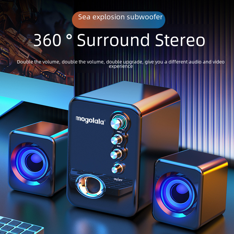 Q8 audio computer audio desktop home small speaker mini overweight ...