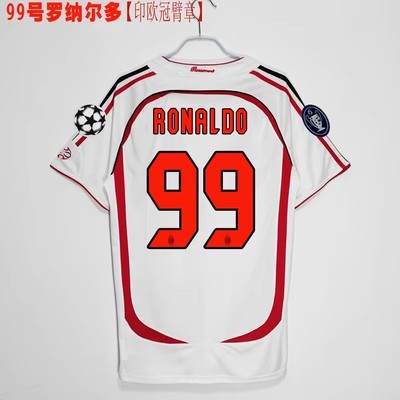 0607AC米兰复古球衣欧冠决赛版22号卡卡客场短长袖ac因扎吉足球服-阿里巴巴