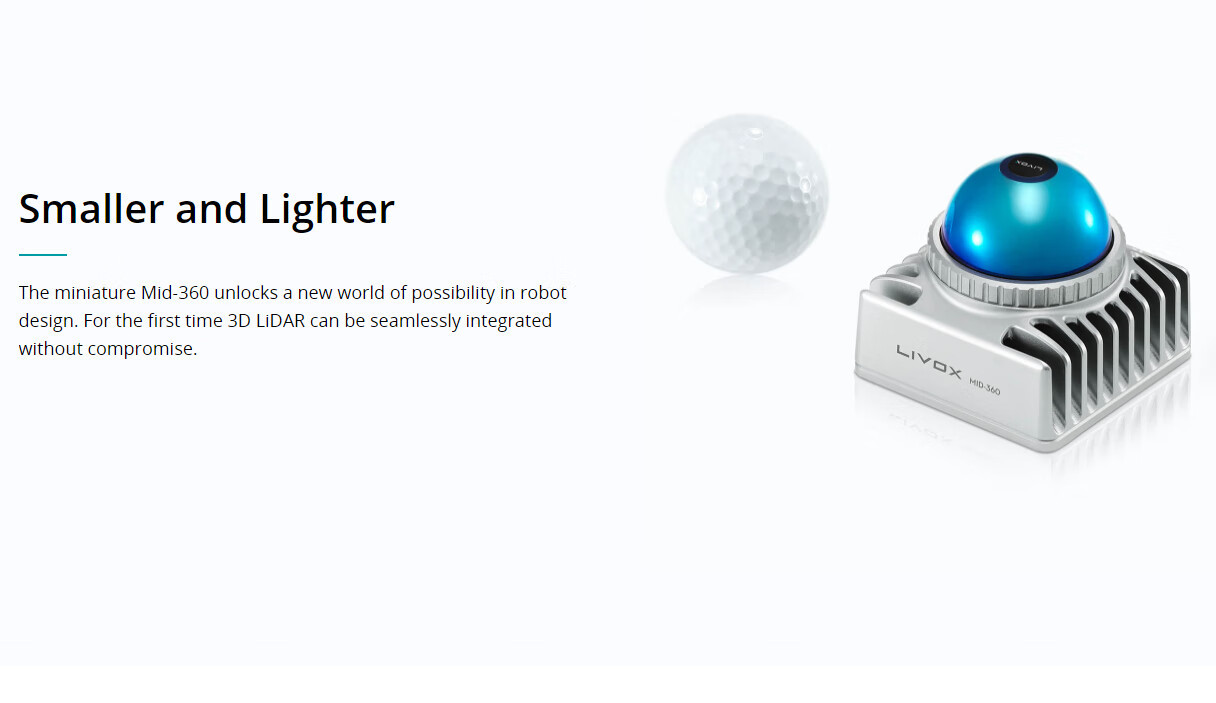 Livox觅道Mid360固态激光雷达测距大疆雷达可开专票原装全新正品-阿里巴巴