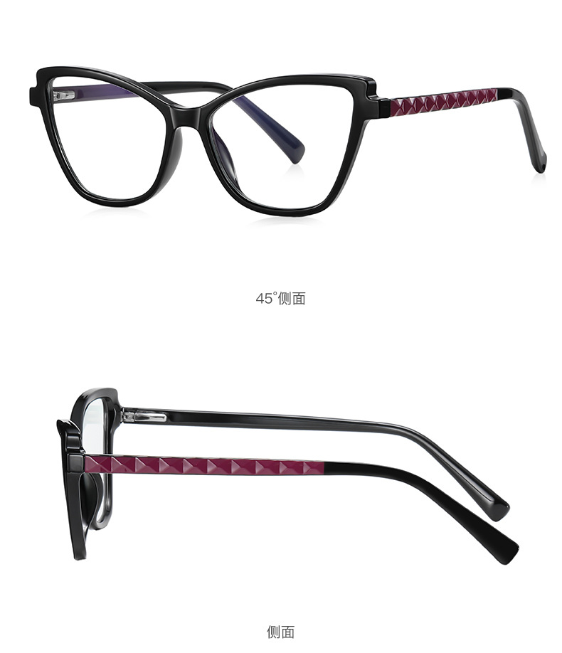 欧美小框眼镜现货2130多彩猫眼防蓝光TR90眼镜架个性ins风镜框女-阿里巴巴