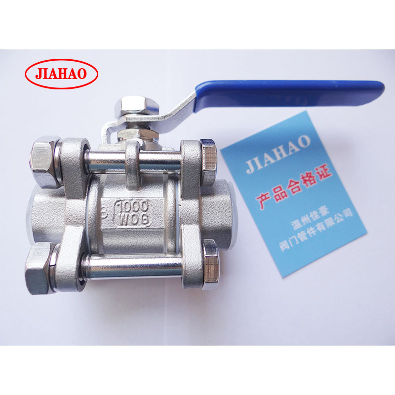 Q11F-16P Q11F-25P DN20 304不锈钢带锁3PC内螺纹气源三片式球阀-阿里巴巴