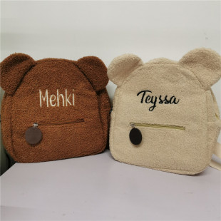 Custom Teddy Bear Backpack Embroidered Name Kids School Back-阿里巴巴