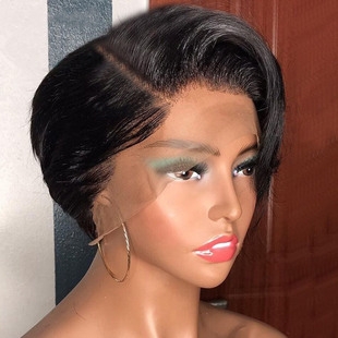 热销body wave T part pixie cut wig 100% human hair真人发-阿里巴巴