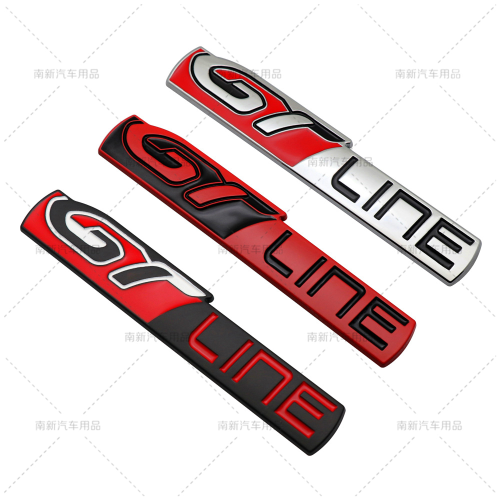 GT LINE车贴车标 GT LINE金属贴 适用于标致雷诺起亚车身侧标改装-阿里巴巴