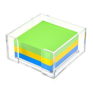sticky note box透明亚克力便签贴收纳盒家用办公文具桌面整理-阿里巴巴