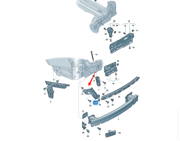4KD807393 4KD807394适用19-23款奥迪Audi A6 S6 后杠支架-阿里巴巴