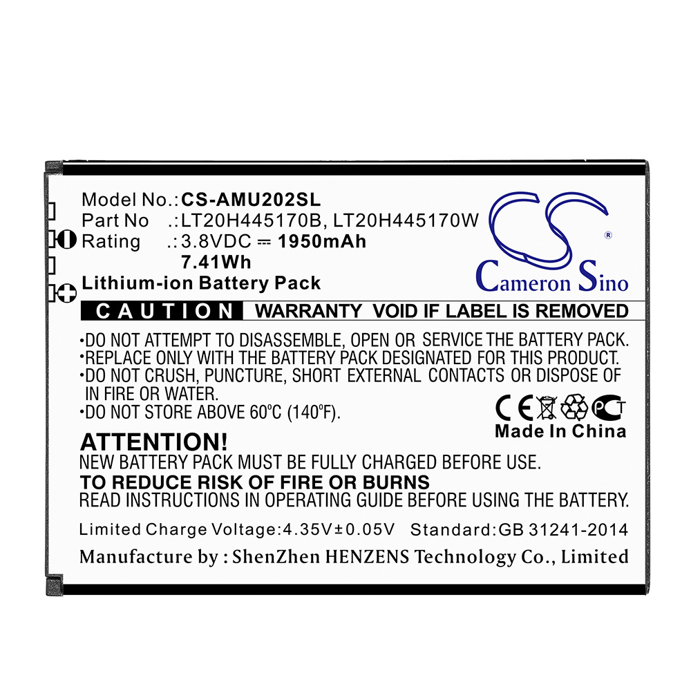 CS适用 AT&T Maestro U202AA智能手机电池厂家直供 LT20H445170B-阿里巴巴