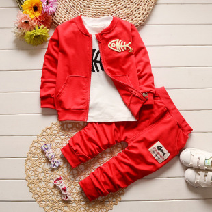 男童童装宝宝春秋款长袖套装男儿童小童装三件套秋装休闲1-4岁潮-阿里巴巴