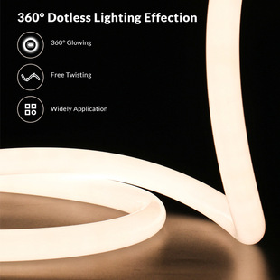 360度发光D40幻彩暖白光圆硅胶霓虹灯条led灯带可塑型防水可调光-阿里巴巴