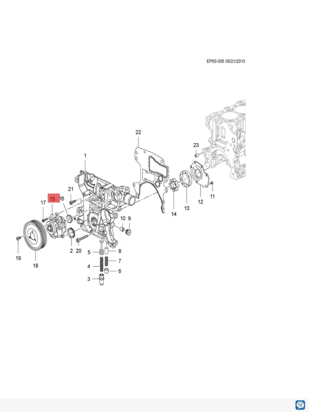 24405896适用于雪佛兰克鲁兹科鲁兹 英朗 欧宝 萨博克莱斯勒 水泵-阿里巴巴