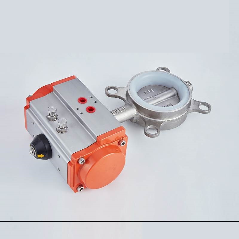 D671F-10RL D671F-16RL 304 316L气动不锈钢四氟蝶阀三联件过滤器-阿里巴巴