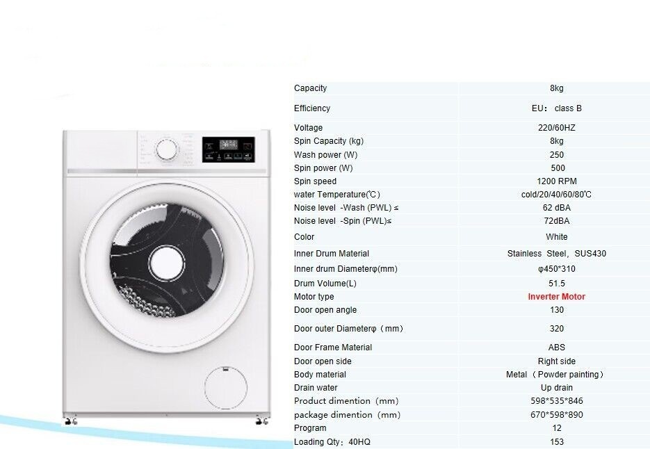 船用滚筒洗衣机6KG 8KG 10KG家用滚筒全自动洗衣机清洁衣服-阿里巴巴