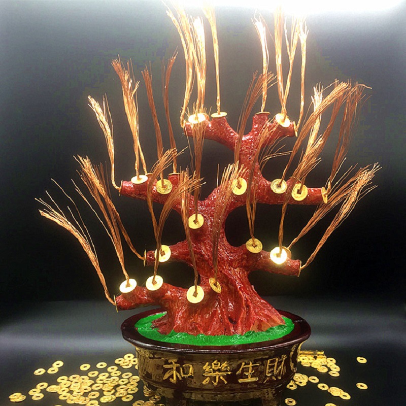 diy Woven Fortune Tree Money Tree Crafts Handmade String Chalcedony ...