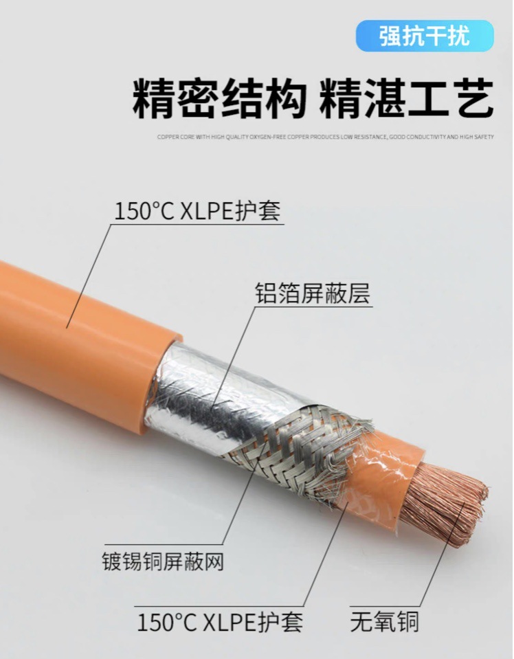 电动汽车充电线屏蔽EV EVRP 2.5 4 6 10 16 35 50平方充电桩快充-阿里巴巴