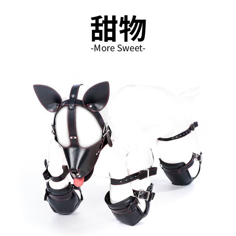 ♡k9狗奴爬行套装sm头套调教道具束缚惩罚另类情趣羞耻下体玩具-阿里巴巴