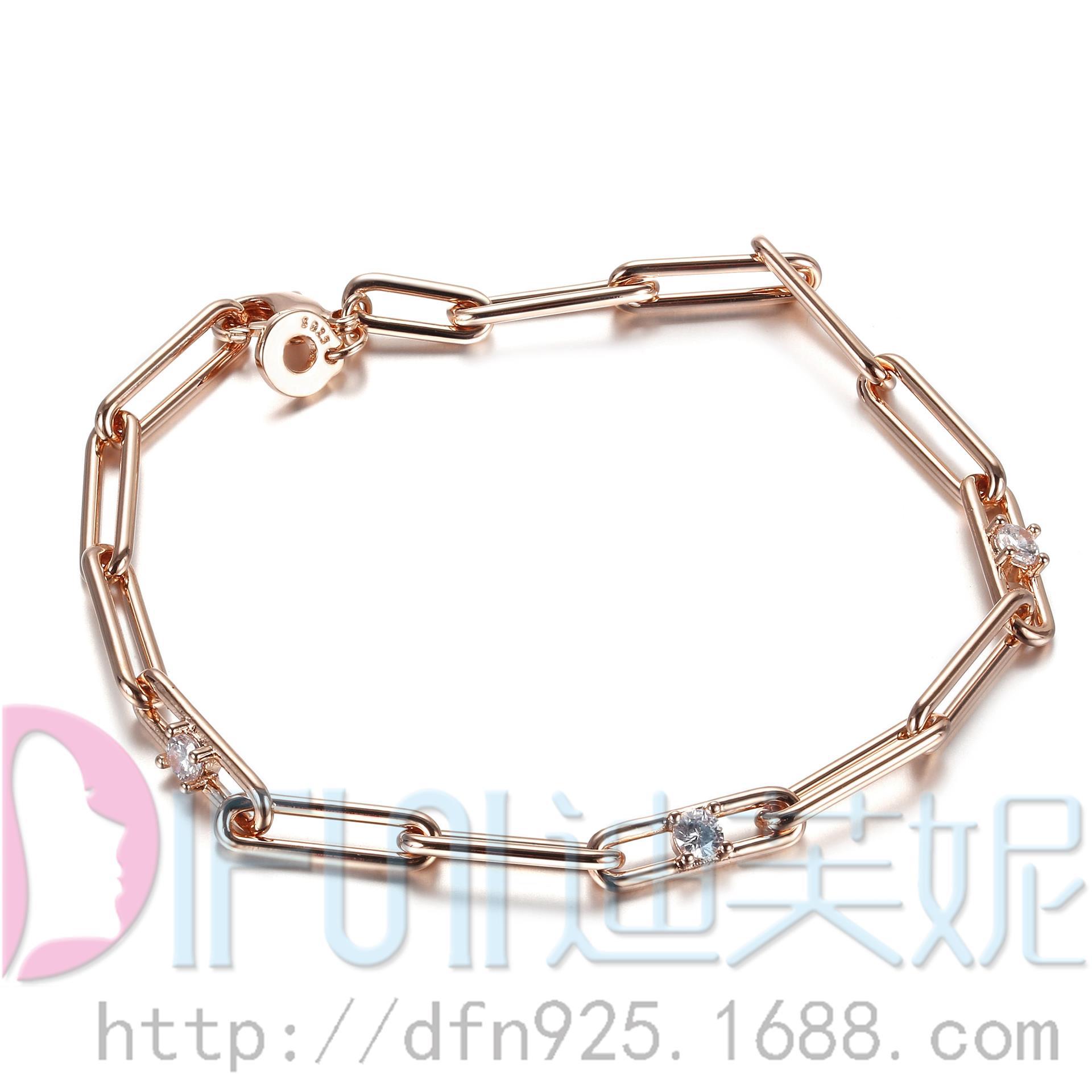 妮迪拉 潘家s925 1比1材质链环手链589177C01-阿里巴巴