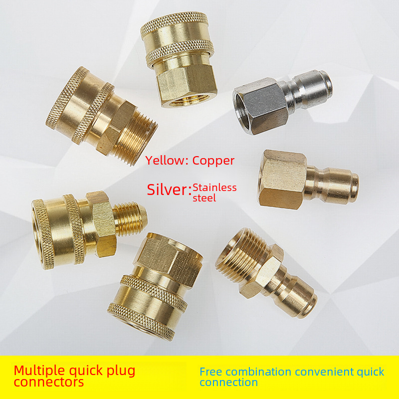 High-pressure car washer quick-plug connector 3/8 quick-plug connector ...